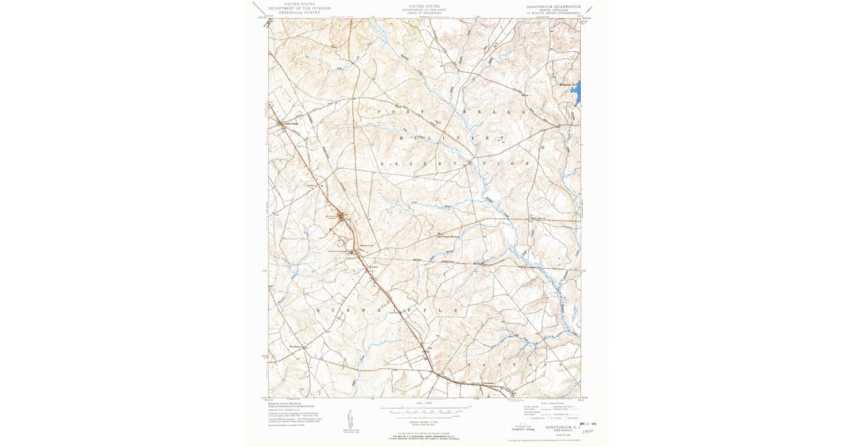 1950 Map of Sanatorium, Hoke County, NC — High-Res | Pastmaps