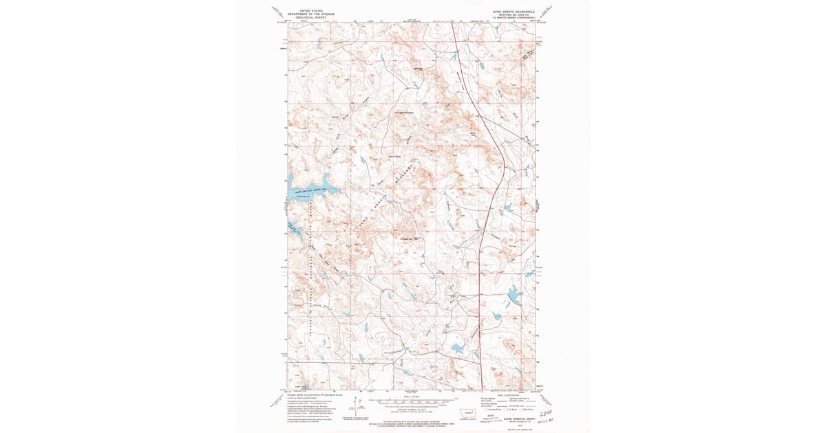 1973 Map of Sand Arroyo, McCone County, MT — High-Res | Pastmaps