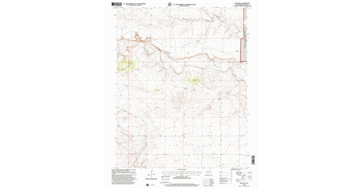 1998 Map of Sand Hill, Union County, NM — High-Res | Pastmaps