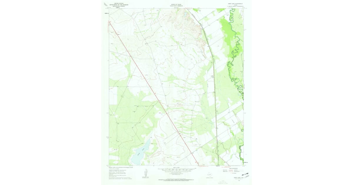 1961 Map of Sand Lake, Reeves County, TX — High-Res | Pastmaps