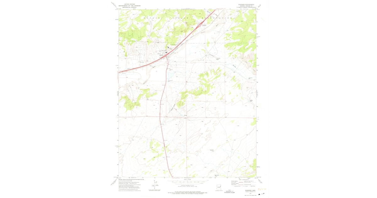 1971 Map of Sanders, AZ — High-Res | Pastmaps