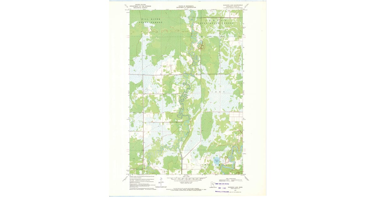 1970 Map of Sanders Lake, Aitkin County, MN — High-Res | Pastmaps