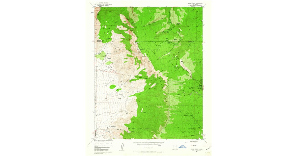 1960s Maps of Sandia Heights, Albuquerque | Pastmaps