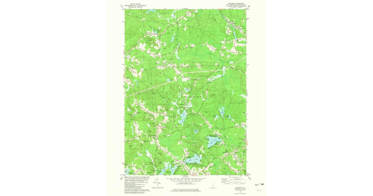 1981 Map of Sandown, Rockingham County, NH — High-Res | Pastmaps