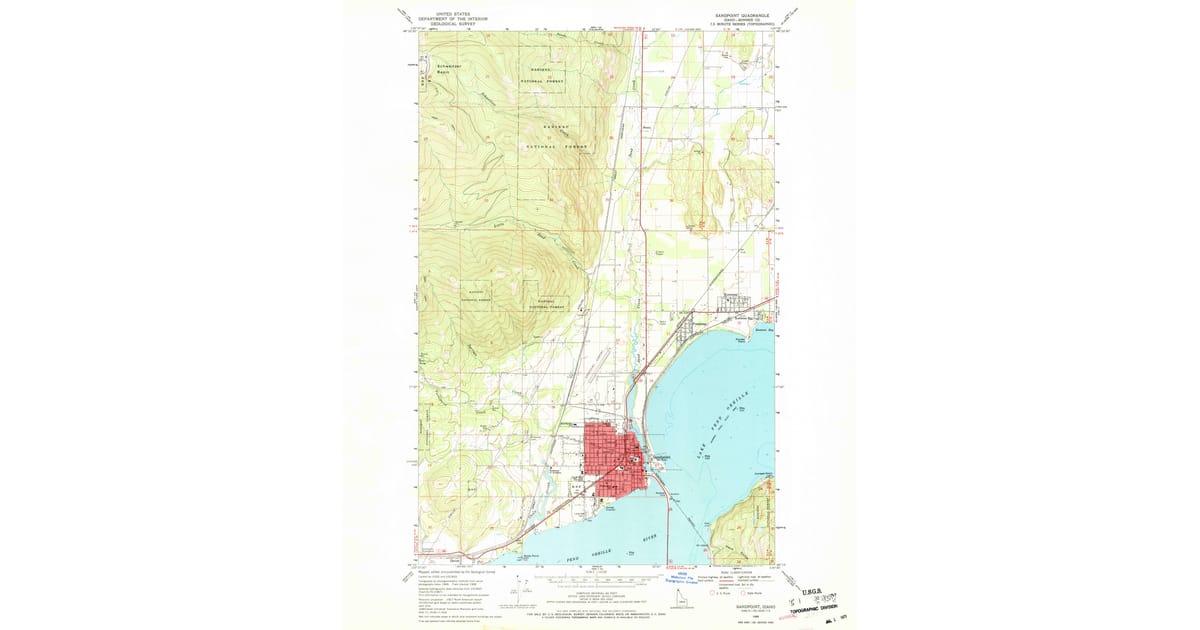 1968 Map of Sandpoint, ID — High-Res | Pastmaps