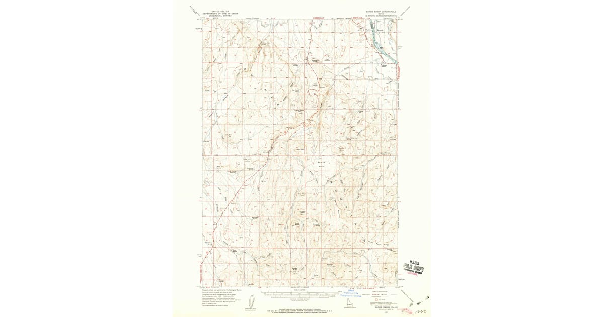 1957 Map of Sands Basin, Owyhee County, ID — High-Res | Pastmaps