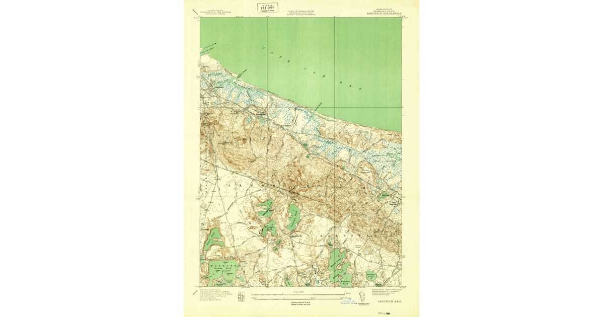 1939 Map of Sandwich, Barnstable County, MA — High-Res | Pastmaps