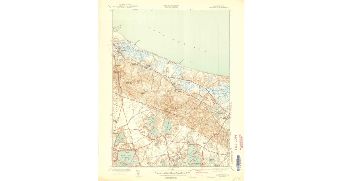 1940 Map of Sandwich, Barnstable County, MA — High-Res | Pastmaps