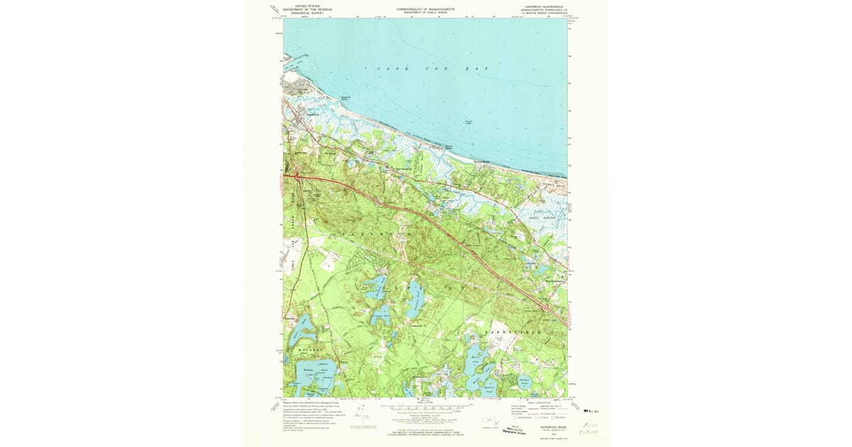 1972 Map of Sandwich, Barnstable County, MA — High-Res | Pastmaps