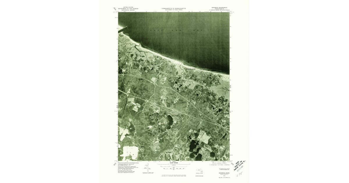 1977 Map of Sandwich, Barnstable County, MA — High-Res | Pastmaps
