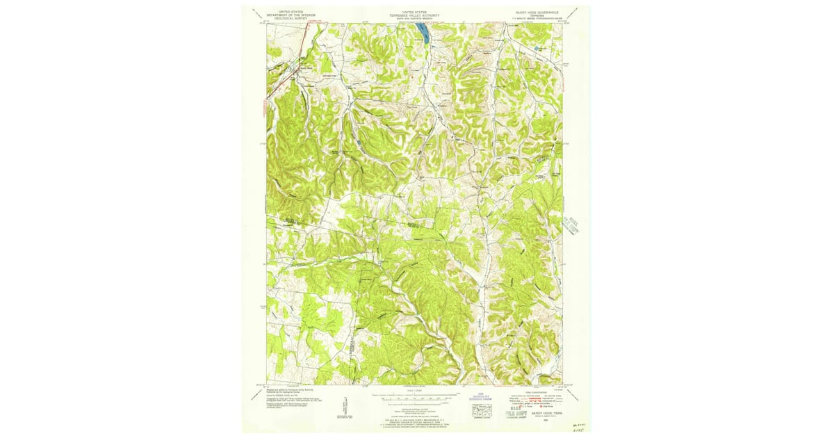 1951 Map of Sandy Hook, Maury County, TN — High-Res | Pastmaps