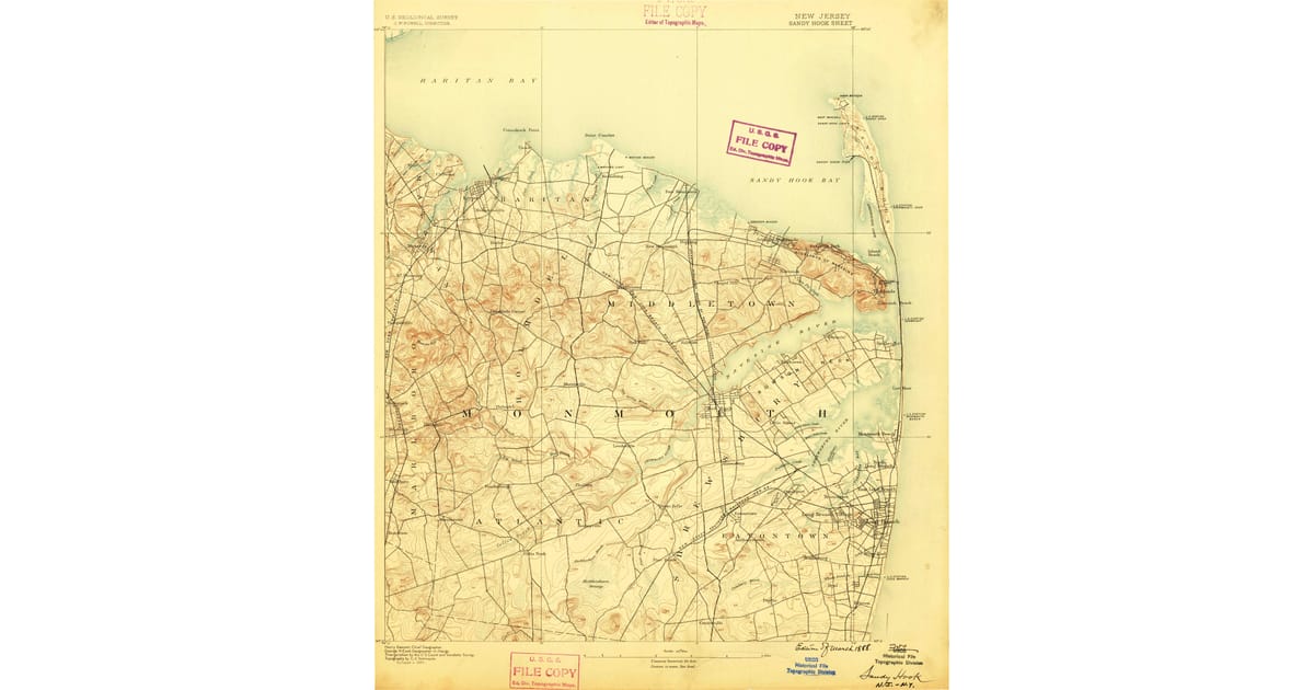 Old Maps of Keansburg, NJ for Metal Detecting | Pastmaps
