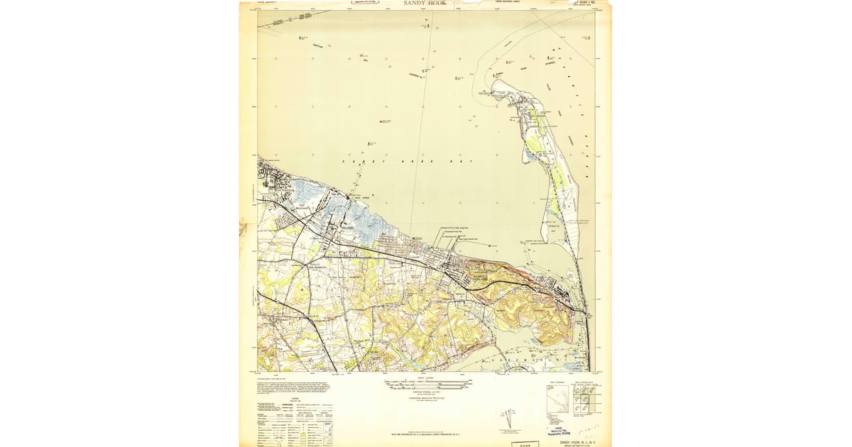 1947 Map of Sandy Hook, Monmouth County, NJ — High-Res | Pastmaps