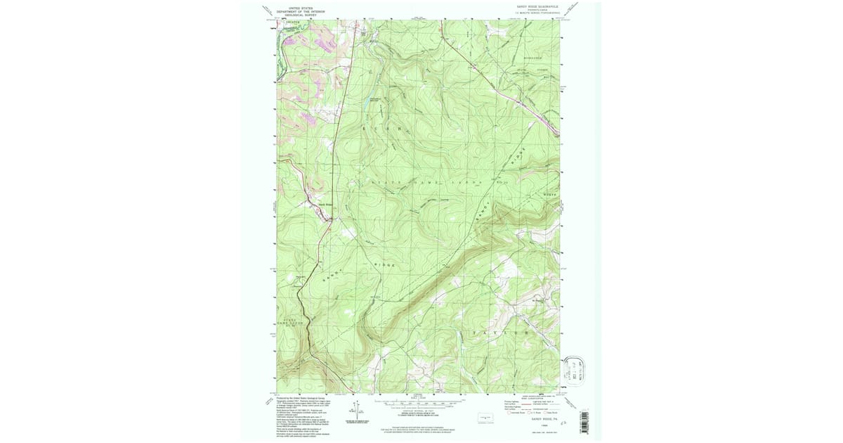 1994 Map of Sandy Ridge, PA — High-Res | Pastmaps