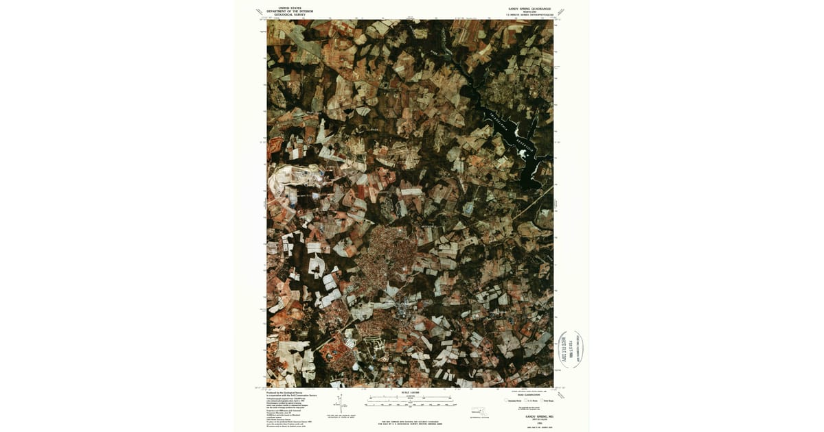 1981 Map of Sandy Spring, Montgomery County, MD — High-Res | Pastmaps