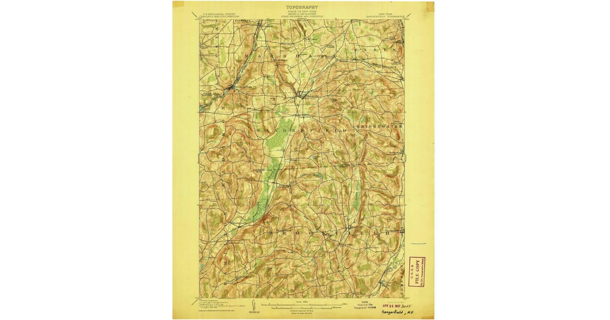 Old Maps of Sangerfield, NY for Academic Research | Pastmaps