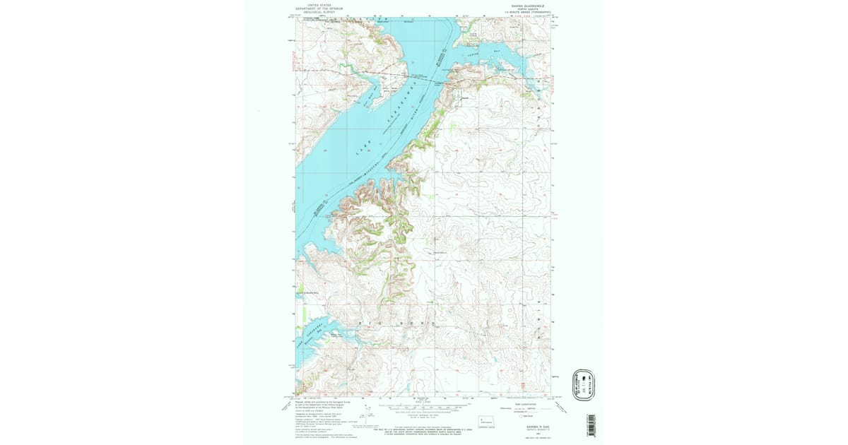 1967 Map of Sanish, Mountrail County, ND — High-Res | Pastmaps