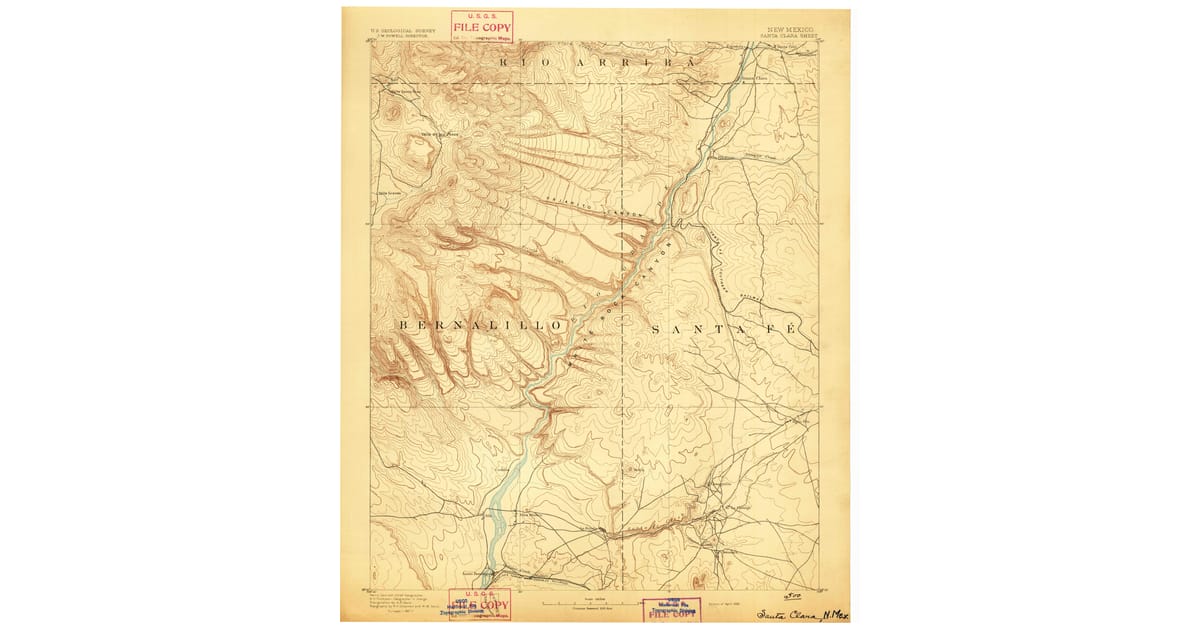 Old Maps of Las Dos, NM | Pastmaps