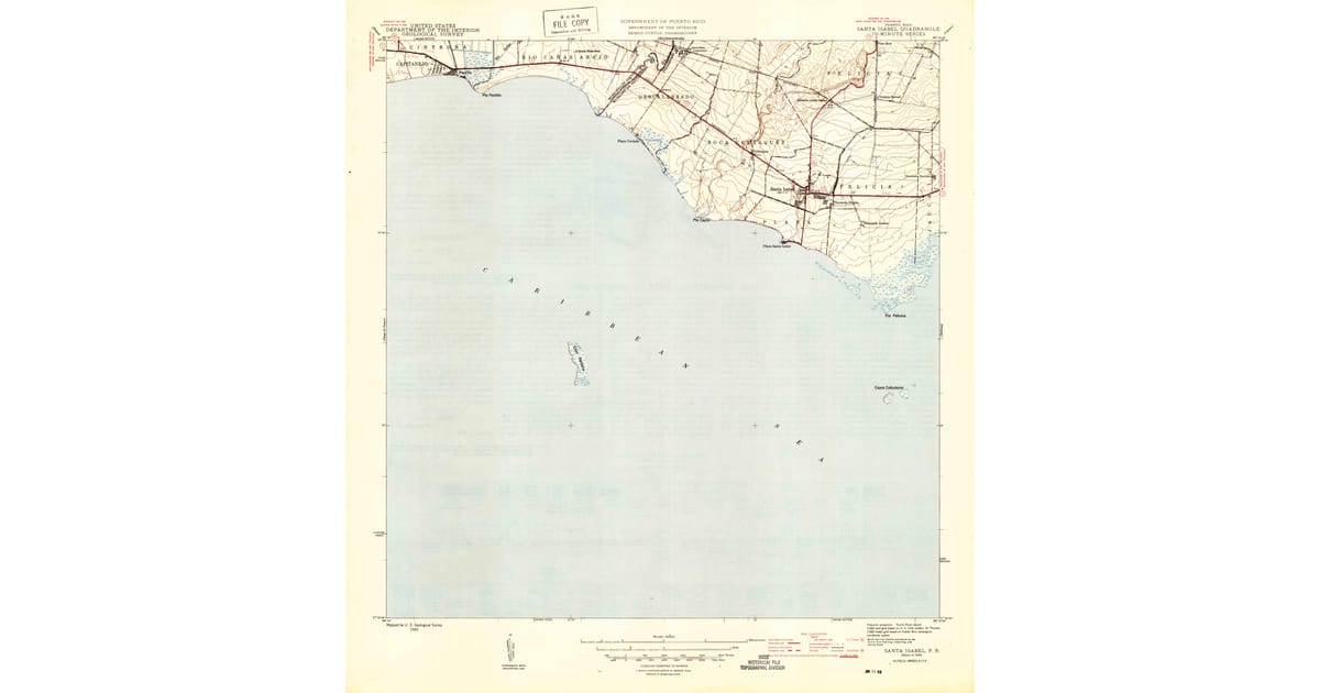 1940s Maps of Santa Isabel | Pastmaps