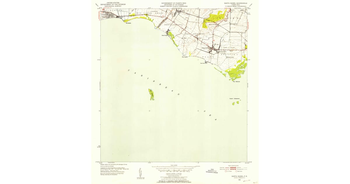 1950s Maps of Barrio Pueblo, Santa Isabel | Pastmaps