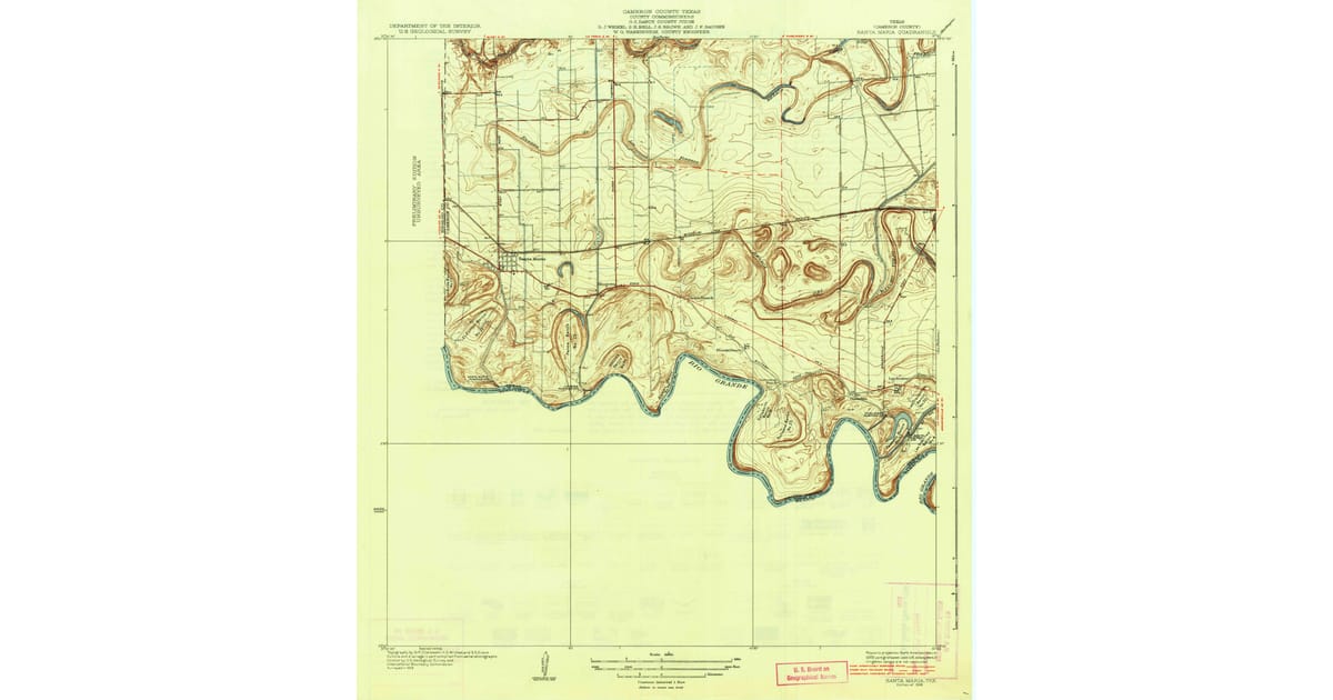 1936 Map of Santa Maria, TX — High-Res | Pastmaps