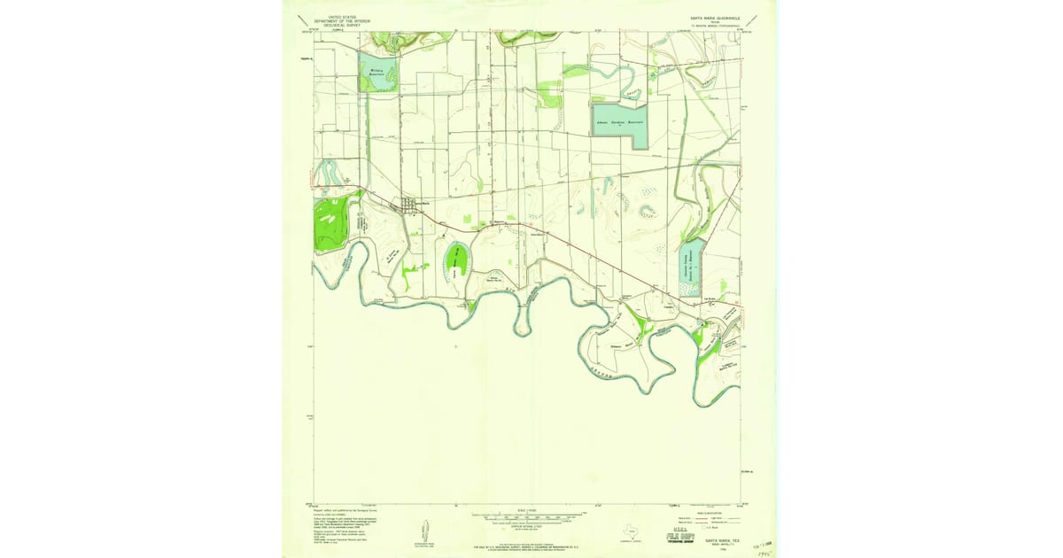 1956 Map of Santa Maria, TX — High-Res | Pastmaps