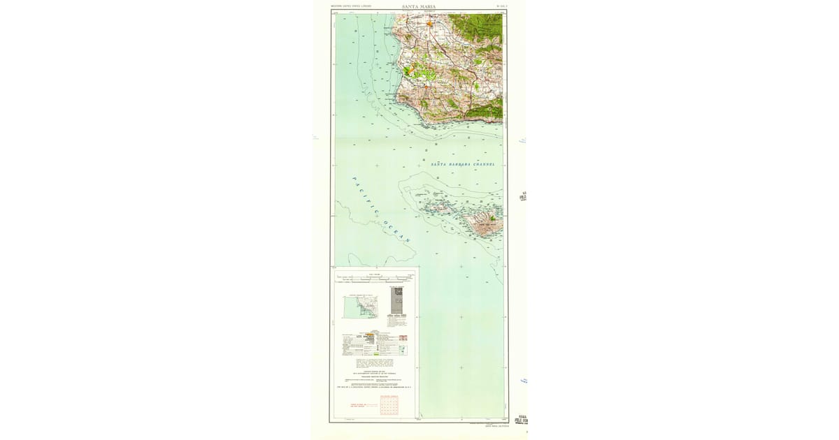 1958 Map of Santa Maria, CA — High-Res | Pastmaps
