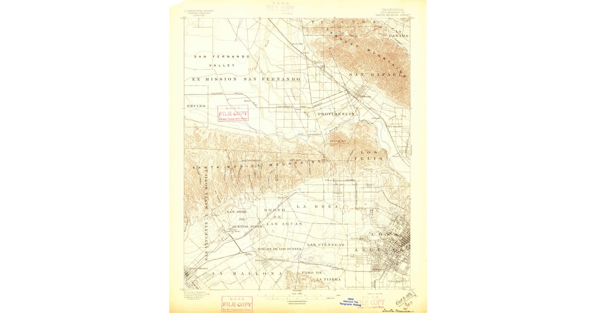 1896 Map of Santa Monica, CA — High-Res | Pastmaps