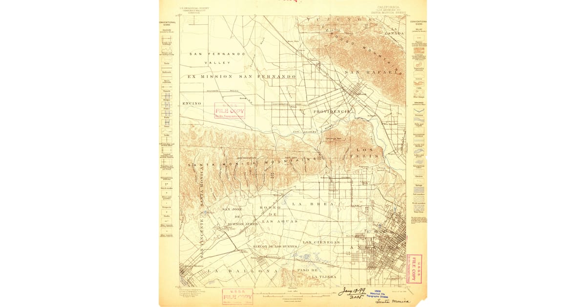 1898 Map of Santa Monica, CA — High-Res | Pastmaps