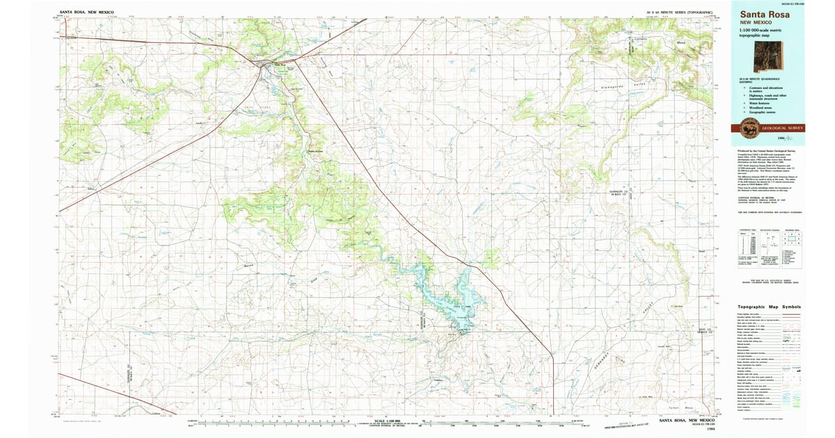1984 Map of Santa Rosa, NM — High-Res | Pastmaps