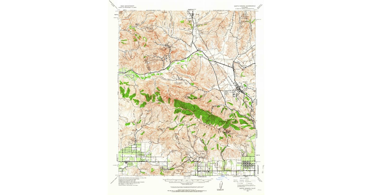 1941 Map of Santa Susana, CA — High-Res | Pastmaps
