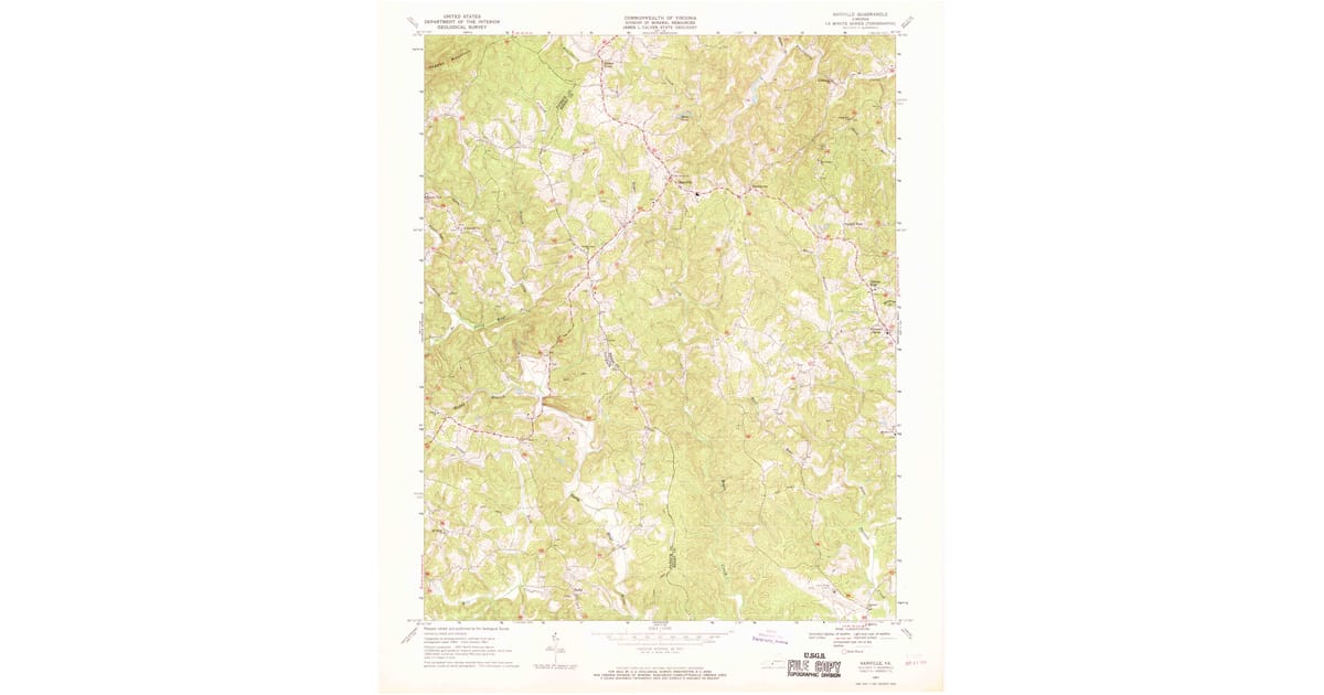 1967 Map of Sanville, Henry County, VA — High-Res | Pastmaps