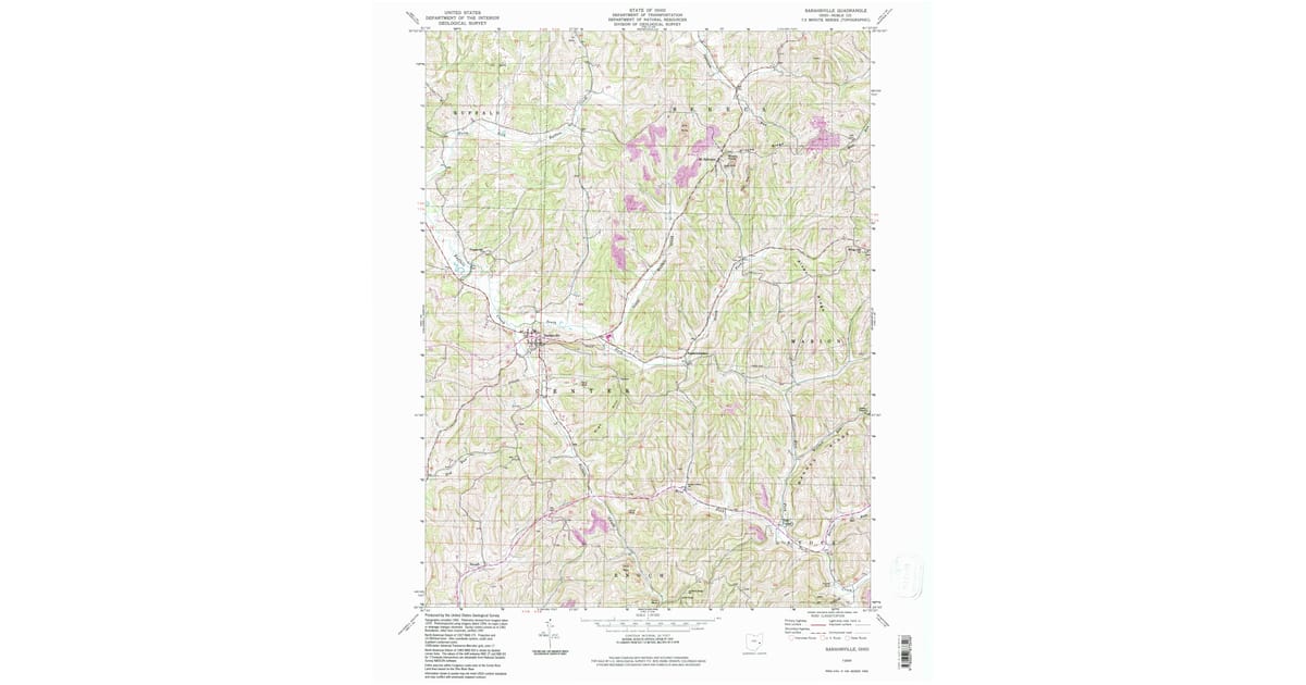 1994 Map of Sarahsville, OH — High-Res | Pastmaps