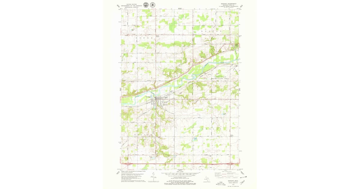 1978 Map of Saranac, MI — High-Res | Pastmaps