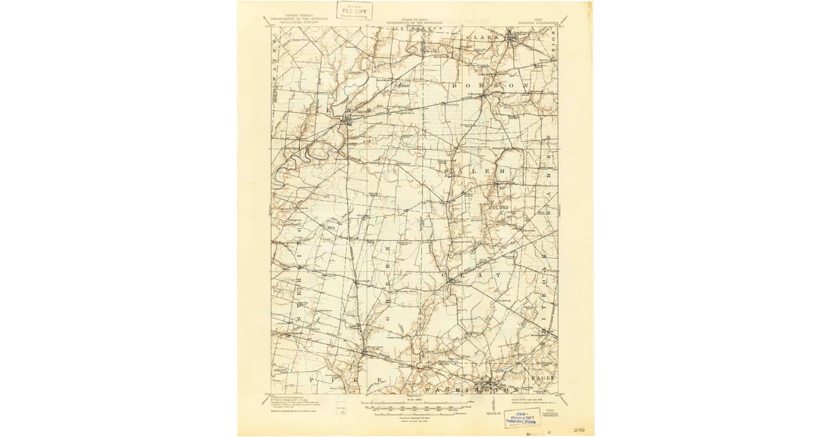 Old Maps of Mount Orab, OH for Academic Research | Pastmaps
