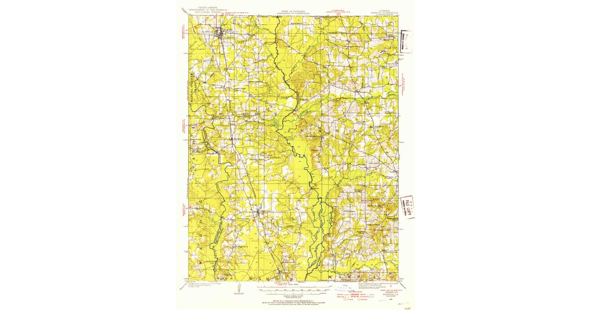 1922 Map of Sarepta, LA — High-Res | Pastmaps