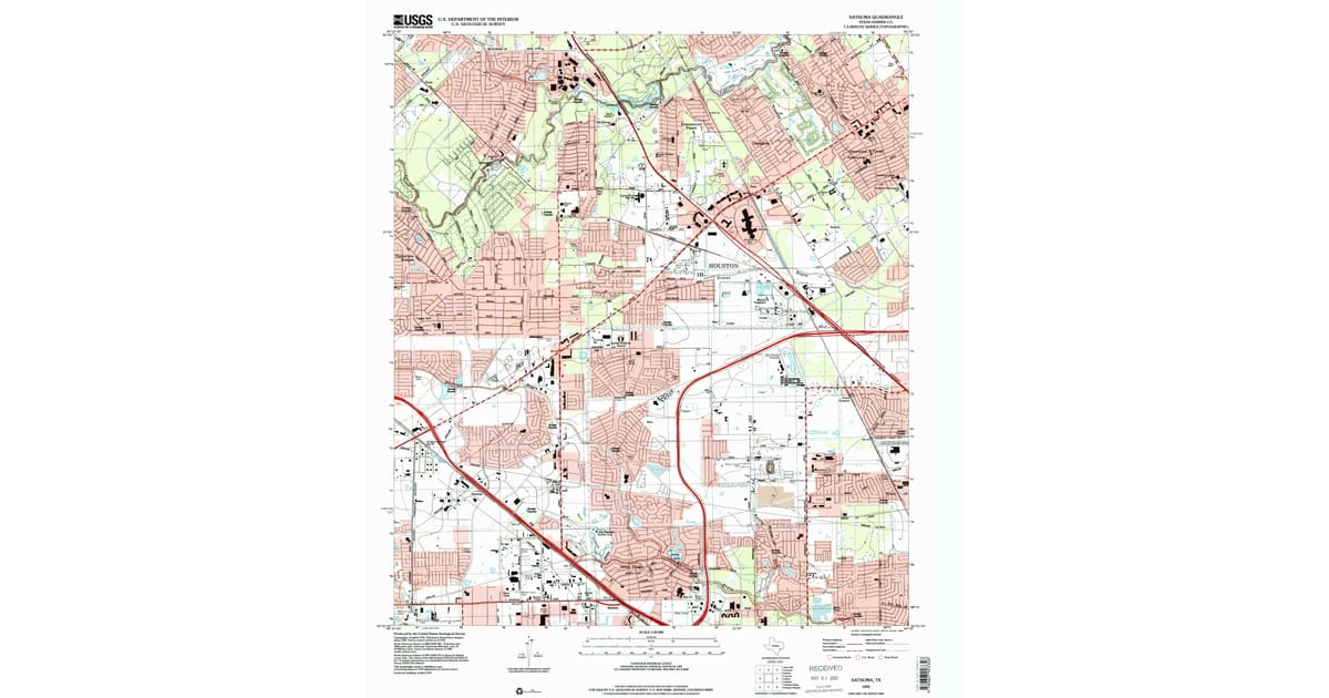 1995 Map of Satsuma, Harris County, TX — High-Res | Pastmaps