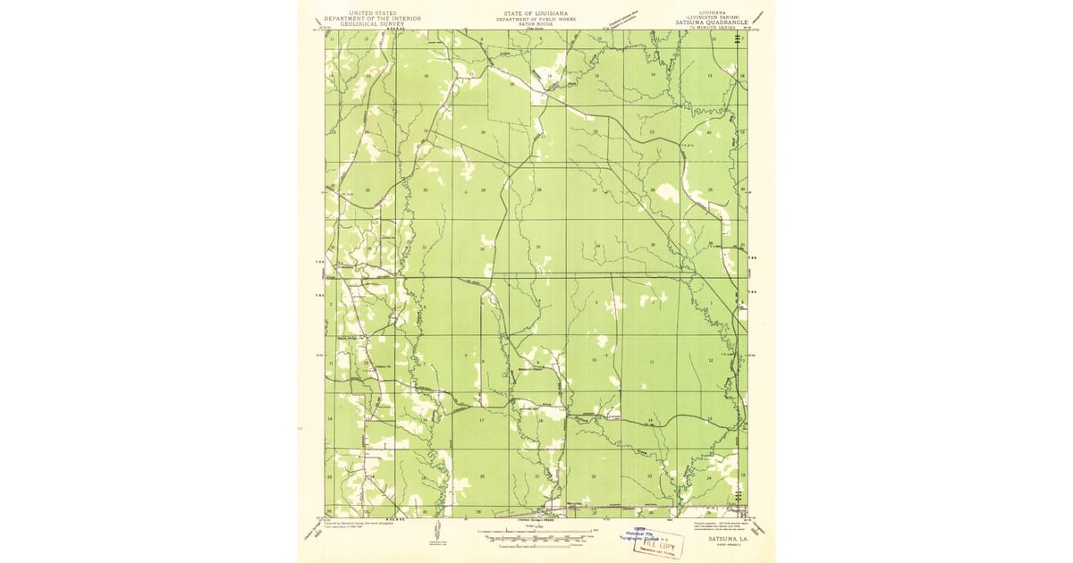 Old Maps of Collins Place, Livingston Parish | Pastmaps