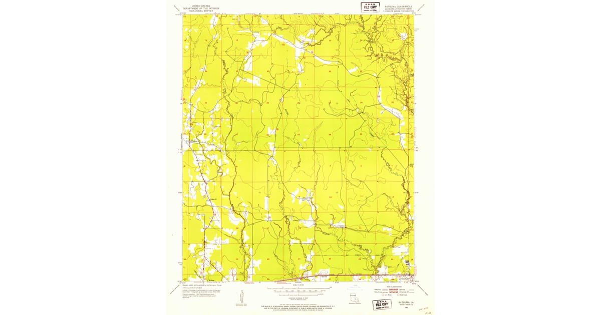 1953 Map of Satsuma, Livingston Parish, LA — High-Res | Pastmaps