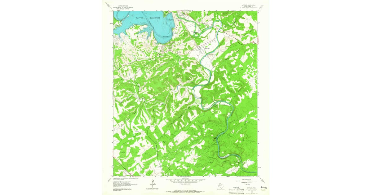 1960s Maps of Elm Creek Ranch Estates, TX | Pastmaps