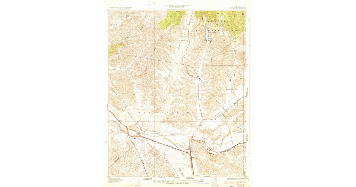 1933 Map of Saugus, Los Angeles County, CA — High-Res | Pastmaps