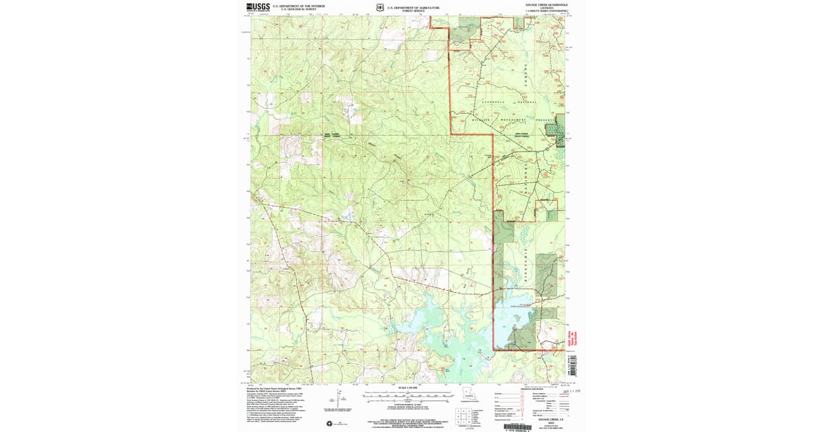 2003 Map of Savage Creek, Grant Parish, LA — High-Res | Pastmaps