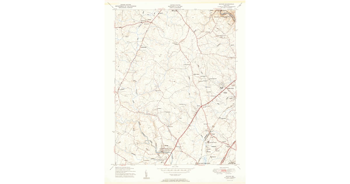 1950 Map of Savage, MD — High-Res | Pastmaps