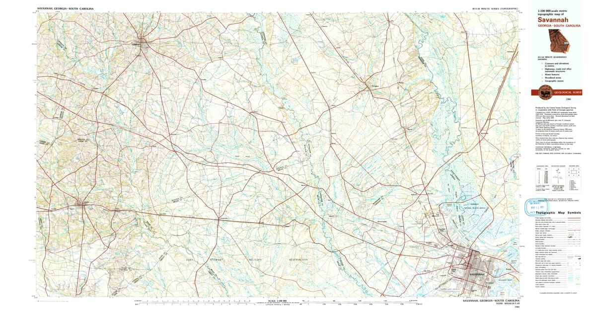 1980s Maps of Silverwood Plantation, GA | Pastmaps