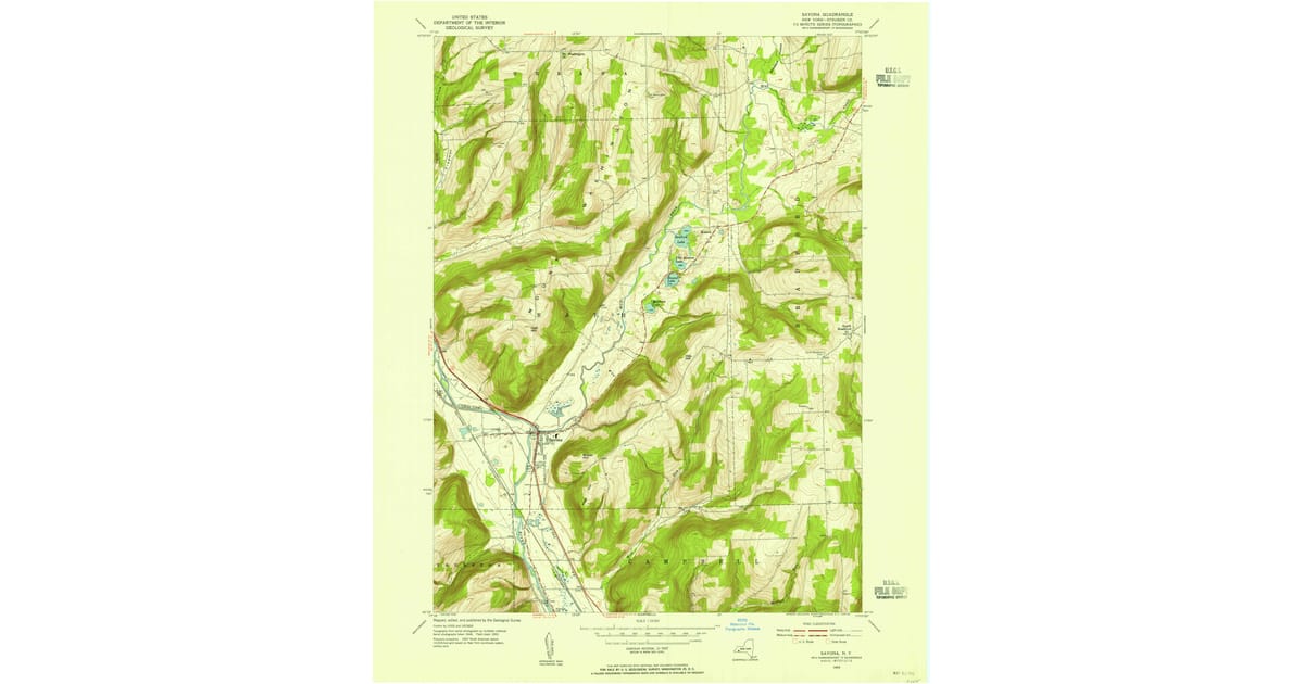 1953 Map of Savona, NY — High-Res | Pastmaps