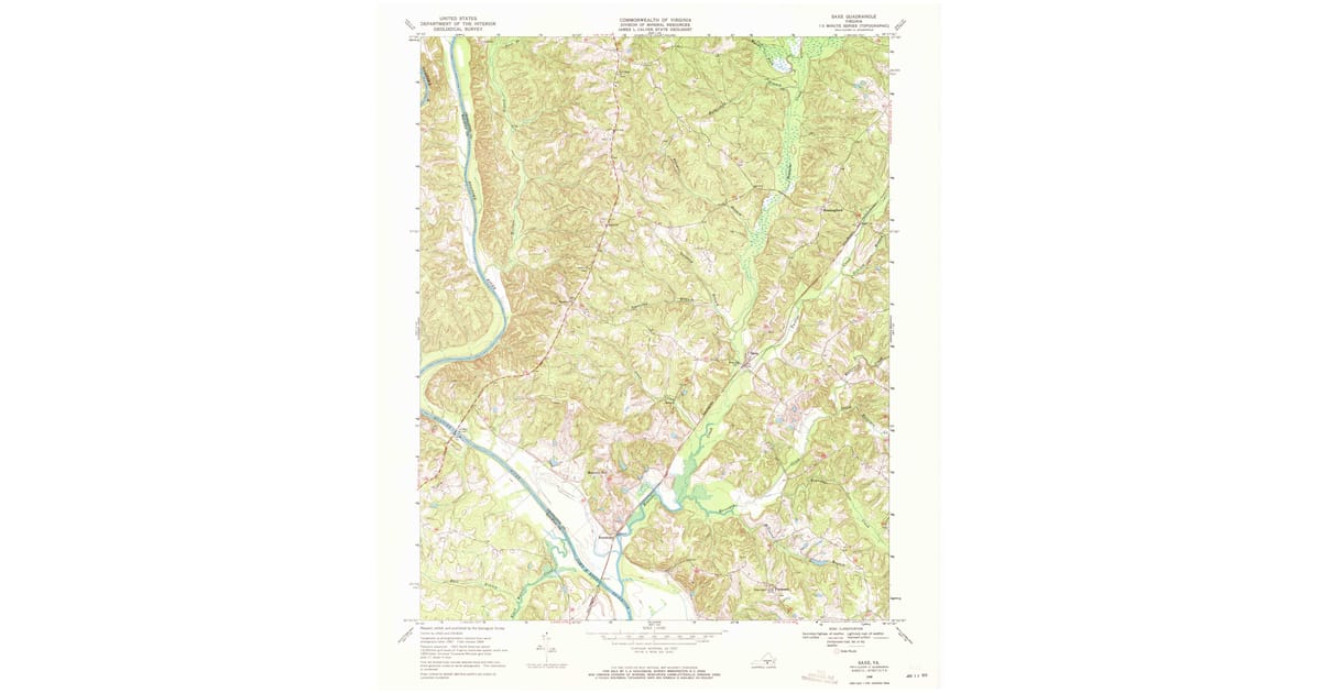1968 Map of Saxe, Charlotte County, VA — High-Res | Pastmaps
