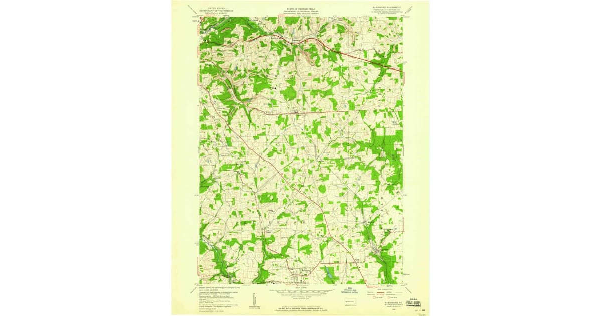1958 Map of Saxonburg, PA — High-Res | Pastmaps