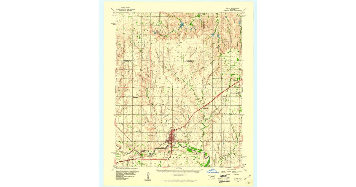 1960 Map of Sayre, OK — High-Res | Pastmaps