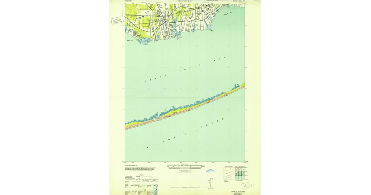 1947 Map of Sayville, NY — High-Res | Pastmaps