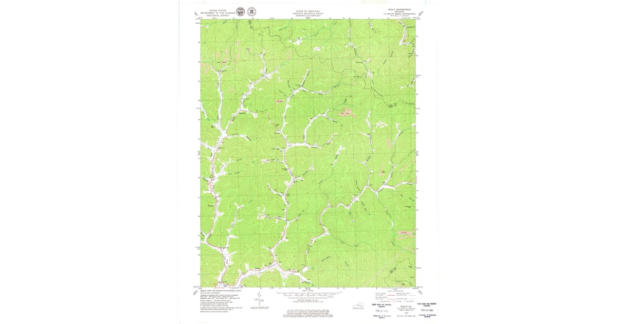 1979 Map of Scalf, Knox County, KY — High-Res | Pastmaps